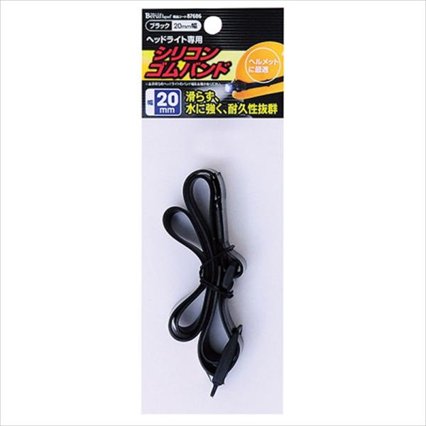ヘルメットの上から装着してもヘッドが滑らないシリコンゴムバンド付きです。[用途]LEDヘッドライトのズレ防止。[機能]LEDヘッドライドの装着時のズレを防止します。[仕様]●サイズ：幅20mm×全長720mm。●色：ブラック。…