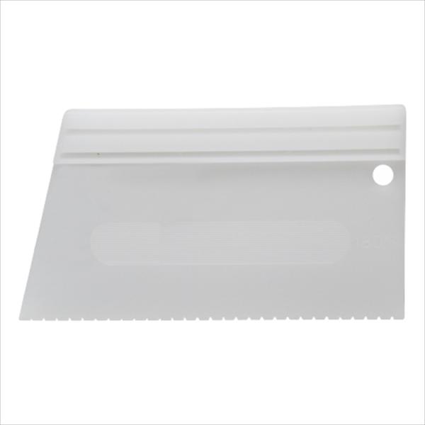 ヘラの先のギザで一定の厚みで塗り付けができます。[用途]クロス及び化学センイ等の壁・ふすま・コルクタイルの接着作業。[機能]接着剤の少量の塗布に適しています。溝1.5mmは、溝3mm幅に比べて付着する接着剤を節減できます。[仕様]●サイズ：...