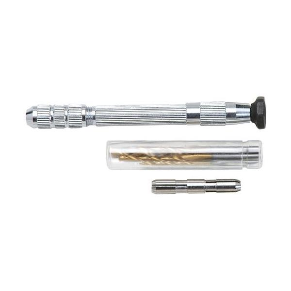 極小径ドリル刃のチャッキングが可能です。[用途]プラモデルなどの精密加工。[機能]精密部品・基盤の修理、加工用として、また、プラモデル・ラジコン模型などの極細、小径ドリルの穴あけ加工や微小部品の精密加工に最適です。[仕様]●対応サイズ：径0...