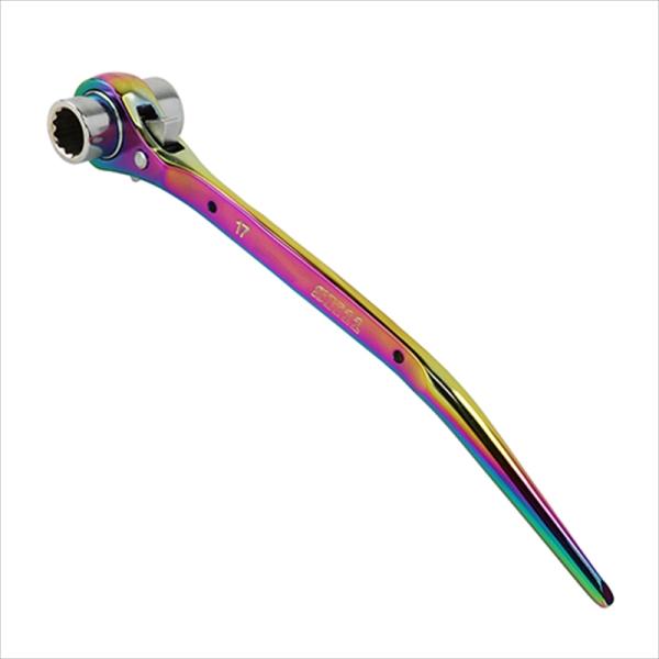 虹のように様々な色が調和し、華やかさと鮮やかさが融合した神秘的な美しさが特徴的な虹色チタンコーティングを採用しました。[用途]建設、機械、設備等あらゆる産業の六角ボルト・ナットの着脱に。[機能]番線加工がしやすいシノ曲がり形状です。落下防止...