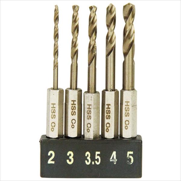 コバルトハイス鋼を採用しているので、耐熱性が向上しステンレス材に向いています。[用途]鉄・ステンレス・アルミ・樹脂・木材への穴あけ作業。[機能]刃先にはシンニング加工を施している為、材料への食いつきが良くすべりにくです。6.35mm六角軸を...