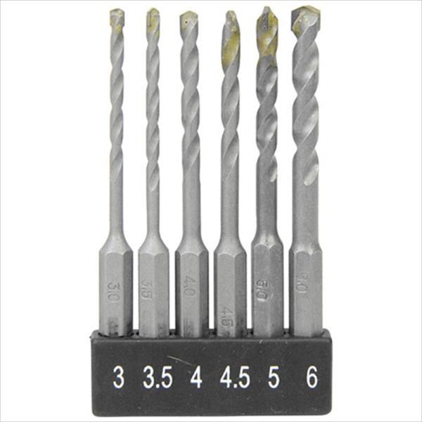 各所材料への穴あけが可能です。[用途]鉄・ステンレス・アルミ・樹脂・木材・ブロック・レンガなどの穴あけ作業。[機能]刃先にはシンニング加工を施している為、材料への食いつきが良くすべりにくです。6.35mm六角軸を採用しており、チャック滑りが...