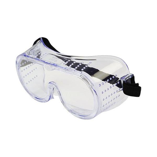 軟質素材採用のフレームで顔にフィットし易いゴーグルです。[用途]粉じんや飛来物が発生する作業時の眼の保護。[機能]度付眼鏡の上からかけることができます。フレームは、通気孔付です。かけ疲れしにくい軽量タイプです。[仕様]●レンズカラー：クリア...