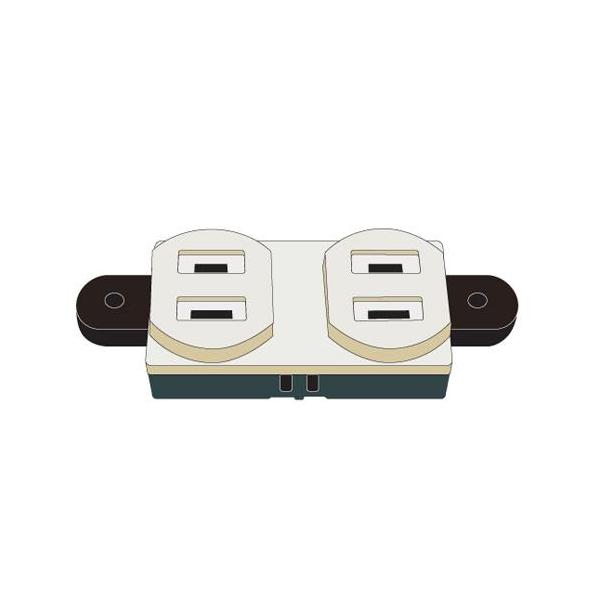 電工ドラム交換用のコンセントです。[用途]交換用部品。[機能]日動の電工ドラムに使用しているコンセントの交換用です。[仕様]●コンセント数：2。…