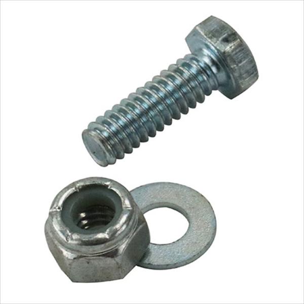 交換用のボルト・ナットです。[用途]交換用部品。[機能]受け刃用のボルト・ナット・ワッシャーです。[仕様]●ボルト、ナット、ワッシャー。●適合品：千吉パイプ柄ミニ太枝切鋏SGFL-1。●適合品：千吉伸縮太枝切鋏SGFL-6。[材質]●鉄。[...