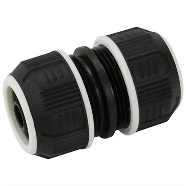 これ1つで内径12mm〜19mmまでのホースに対応します。[用途]一般散水用品。[機能]幅広いホースに対応、コネクターとコネクターをつなぎます。ラバー付き滑り止め仕様です。[仕様]●大口径対応。●適合ホース内径：12〜19mm。●適用ホース...