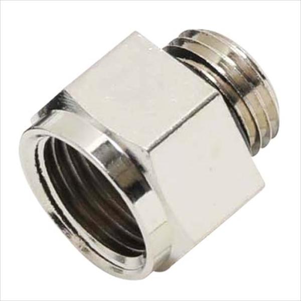 手動式噴霧器パーツです。[用途]噴霧器パーツ。[機能]噴霧器用の異径金具です。[仕様]●メネジ：11mm・オネジ：10mm・ピッチ：1.0。[注意事項]ネジの合わない物には異径金具(別売)をご利用ください。…