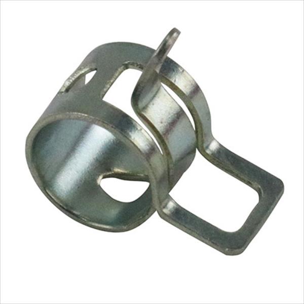 扱いやすいワンタッチクランプです。[用途]ホースの固定。[機能]ペンチ等で、簡単締め付けで作業性が高く、トルク管理が不要です。JIS規格品・低圧タイプです。[仕様]●適合ホース外径：9.6−10.4mm。●表面処理：亜鉛メッキ。[材質]●ス...