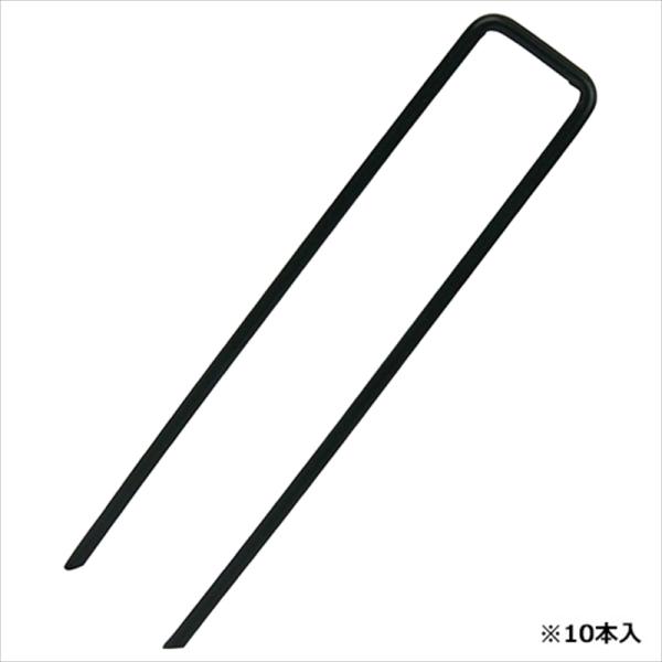 防草シートやビニールマルチ等の固定で最適です。[用途]防草シートや農業ビニールなどの固定。[機能]線径3.5mm仕様で丈夫で長持ち打ち込み時の変形が少ないです。目立ちにくく、サビにくい緑塗装仕上げです。地面に刺さりやすく、施工がしやすい先端...