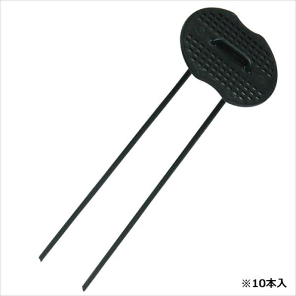 防草シートやビニールマルチ等の固定で最適です。[用途]防草シートや農業ビニールなどの固定。[機能]線径3.5mm仕様で丈夫で長持ち打ち込み時の変形が少ないです。目立ちにくく、サビにくい緑塗装仕上げです。地面に刺さりやすく、施工がしやすい先端...