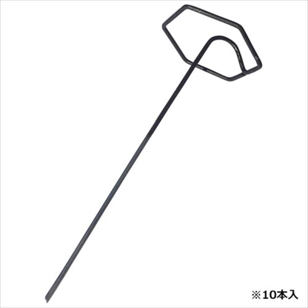 六角部がシートなどをしっかり押さえます。[用途]防草シートやビニールマルチ等の固定。[機能]目立ちにくく、サビにくい黒塗装仕上げです。地面に刺さりやすく、施工がしやすい先鋭仕様です。パッド無しでシートを固定でき、抜き差ししやすいです。[仕様...