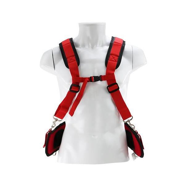 深紅に染まる逸品「紅」シリーズのサポートベルトセットです。[用途]腰袋・工具の携帯、腰の負担の軽減。[機能]サポートベルトとサスペンダーセットです。裏側メッシュ素材&amp;滑り止め加工です。クッション付きサスペンダーで快適に。[仕様]●サ...