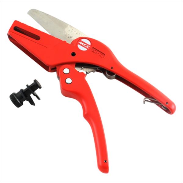 配線用樹脂モールを切屑を出さず簡単に切断可能です。[用途]配線樹脂モールを切断するカッタ。[機能]ストッパがスライドして材料をしっかり固定します。45度切断も簡単です。刃は片手でワンタッチオープンできます。[仕様]●直角切断(配線用樹脂モー...