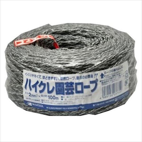 結びやすくほどきやすい園芸ひもです。[用途]作物の誘引や、支柱の固定、ネットの張りひもなど用。[機能]包装フィルムをはがさずご使用になれます。[仕様]●サイズ：2mm径×100m。●色：グレー＋白。[材質]●ポリエチレン。●ビニロン。…