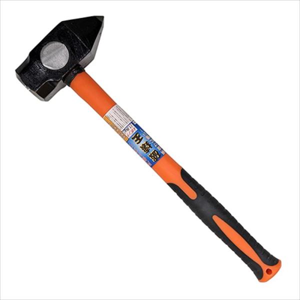 破壊作業に特化した大ハンマーです。[用途]解体作業や建築現場作業全般。[機能]片側の打撃部を尖らせる事で、打撃力を一点に集中する事ができます。[仕様]●ヘッド部重量：約4P。[材質]●頭部：炭素鋼。●ハンドル：グラスファイバー・PP。[注意...