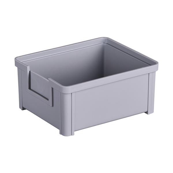 "●小物保管に最適です。<br>●スタッキングタイプ<br>●同一サイズでの積み重ねができます。<br><br>●容量(L)：0.5<br>●色：グレー<br>●外形寸...