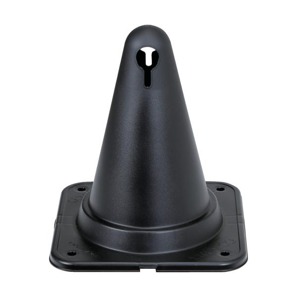 "●高さ300mmのコンパクトな安全コーンです。<br>●底面が270×270mmとコンパクトなためスペースを賢く使えます。<br>●穴部分にはプラチェーンを掛けたり、ロープを通して使用することができます。<b...