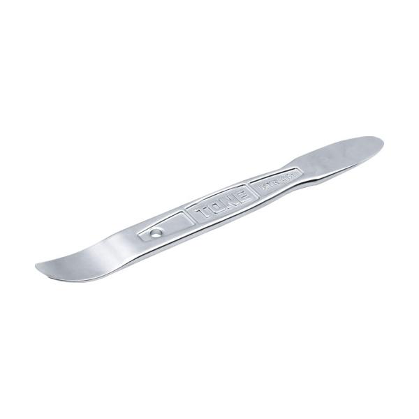 "●薄い先端部分が狭い隙間に入り込み、しならずダイレクトに力を伝えます。<br>●自動車の内張りやパネル、クリップ等を取り外す際に便利な金属製のリムーバーです。<br><br>●自動車の内張りやパネル、ク...