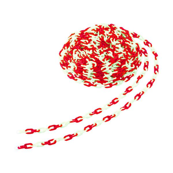 "●プラスチック製で軽量タイプのチェーンです。<br>●使用場所に応じて必要な長さにカットできます。<br><br>●人の誘導や進入禁止用の間仕切り。<br><br>●色：レッド/...