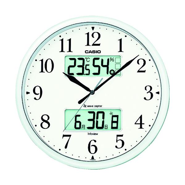 ●温度・湿度計付き壁掛け電波時計です。<br>●温度と湿度の関係から、お部屋の状態を４つのアイコンでお知らせします。<br>●夜見えライト機能付です。<br><br>●秒針停止機能、常時点灯ラ...