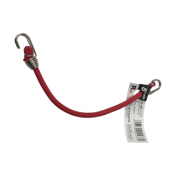 "●伸縮性があり、周囲を糸で特殊織しています。<br><br>●荷物の仮留め、固定等。<br><br>●色：レッド<br>●長さ(m)：0.2<br>●標準幅(mm)：...