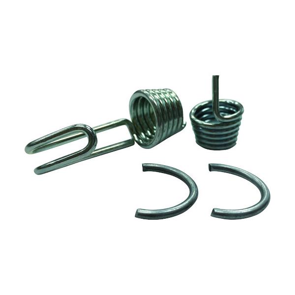 "●丸ゴム専用の金具です。<br><br>●丸ゴムの先端金具<br><br>●適合バンド幅(mm)：5.6〜8<br>●セット内容：平行金具♂♀各1個、止め金具2個<br&g...