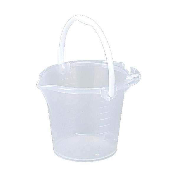"●握りやすい吊り手を採用しています。<br>●ホース止め付です。<br>●雑巾も掛けられます。<br>●本体がクリアで中身がハッキリ見えます。<br><br>●水の運搬貯水、希釈...