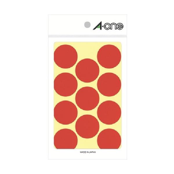 "●豊富なカラーで識別に便利な丸型のラベルです。<br><br>●グラフや分布図の作成に<br>●在庫管理などの色分け表示に<br><br>●色：赤<br>●面付：11...