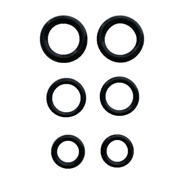 "●ボッシュ高圧洗浄機用Oリングセット合計6個入りです。<br>●高圧ホースの両端、ランス末端と、各ノズル根元のＯリングの消耗時に交換します。<br><br>●標準付属Ｏリングの消耗時の交換用<br...