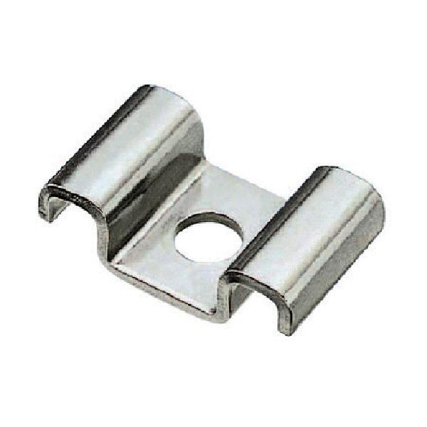 "●ステンレス製でさびにくく、耐久性に優れます。<br><br>●グレーチング固定用の部品として使用します。<br><br>●W(mm)：25<br>●L(mm)：42<br...