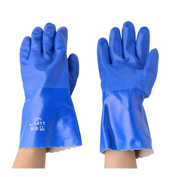 "●マイナス20℃でも柔らかい耐寒性・耐油性に優れたニトリル手袋です。<br>●裏地を起毛したソフトな肌触りの軽防寒手袋です。<br><br>●漁業<br>●水産加工<br>●冷凍...