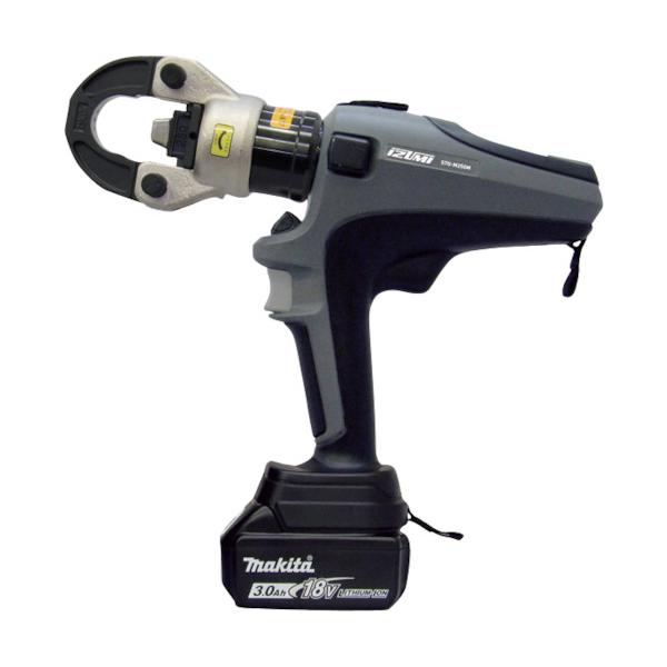 特長Makita 18V バッテリ仕様作業効率を上げるオートリターン機能搭載商品スペック仕様・規格公称出力:127kN圧着範囲:14〜250mm? (裸圧着端子およびスリーブ)電動機:DCモータ外形寸法:346×328×82(バッテリMak...