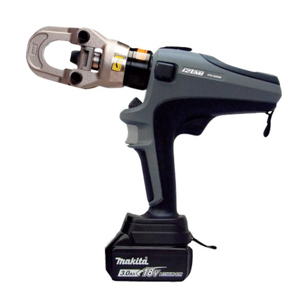 特長Makita 18V バッテリ仕様作業効率を上げるオートリターン機能搭載商品スペック仕様・規格公称出力:112kN圧着範囲:14〜200mm? (裸圧着端子およびスリーブ)電動機:DCモータ外形寸法:346×317×82(バッテリMak...