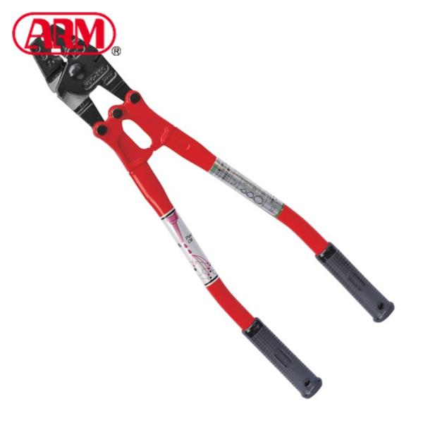 ARM ワイヤロープ用圧着工具|特長:1丁で圧着と切断の2役が可能です。 現場で台付ワイヤが製作できます。