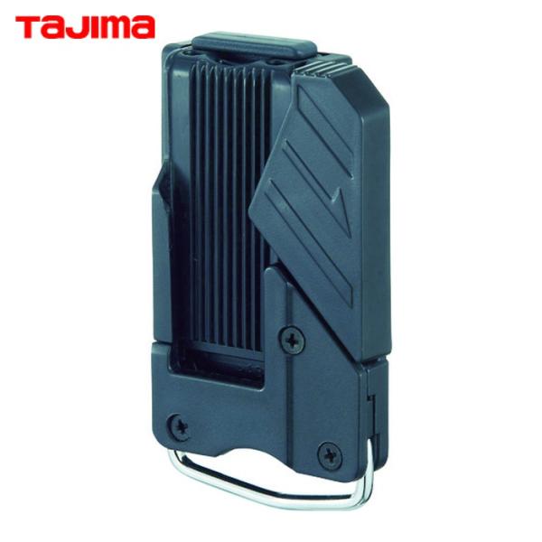 タジマ コンベックス関連品|特長:樹脂製後付ホルダーです。 位置ズレしないサイドストッパー付です。 ベルト装着後でも後付可能なホルダーです。