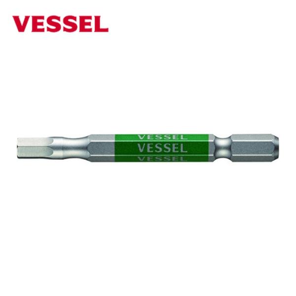 VESSEL 片頭ドライバービット(ヘキサゴンタイプ)|特長:六角穴付きボルト、六角穴付き止めねじ用のビットです。 10色カラーでサイズを色分けし、ビットが選びやすくなっています。 ビット材はダイハード鋼(最高硬度HRC62)を使用しています。