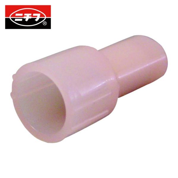 ニチフ 閉端接続子|特長:従来工法の面倒なテーピング作業の必要はなく、作業時間が短縮できます。 消防庁告示第11号に定める15分後に380°Cに達する耐熱試験に合格しています。