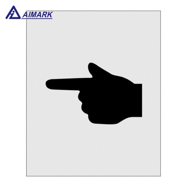 IM マーキングプレート|特長:吹付用のステンシルプレートです。 ポリプロピレンの薄い板のため曲面にそわせて使用することができます。 材質がポリプロピレンのため、使用後の処理も簡単です。