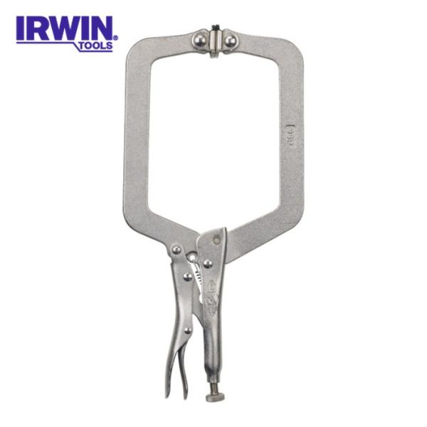 IRWIN グリッププライヤー(板金・溶接用)|特長:先端のスイベルパッドは不揃いでクランプしにくい形状のもの(テーパーなど)を固定するのに最適です。 スクリューボルトでグリップ力の微調整ができるヘックスキーコントロール機能付です。