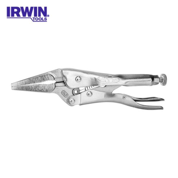 IRWIN ロングノーズグリッププライヤー|特長:狭く限定された場所での作業に適しています。 ロッキングプライヤーの中でも精密作業に適した形状です。 スクリューボルトでグリップ力の微調整ができるヘックスキーコントロール機能付です。