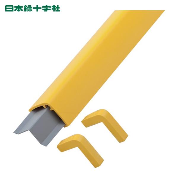 緑十字 クッション(L字型)|特長:硬質タイプのコーナー用衝撃緩衝材です。 仮止め用のテープが付いています。