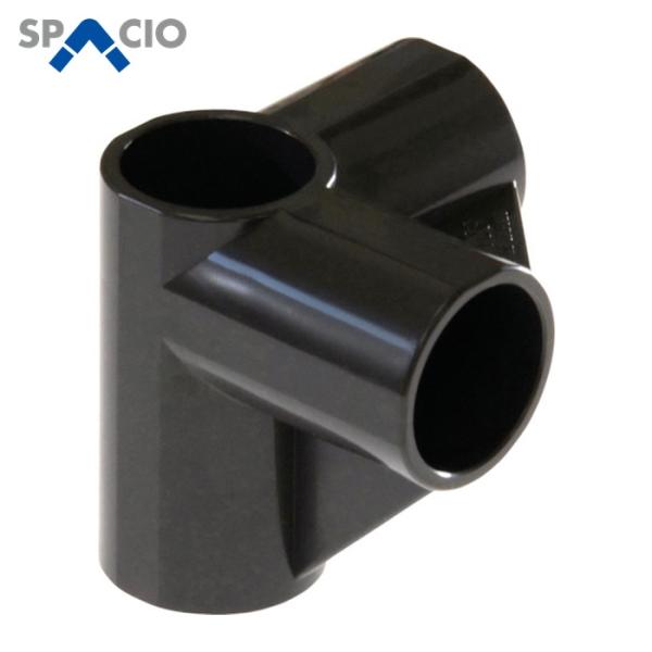 SPACIO パイプシステム|特長:専用接着液でパイプと固定するプラスチックジョイントです。 腐食しないので水廻り、屋外での使用にも適しています。