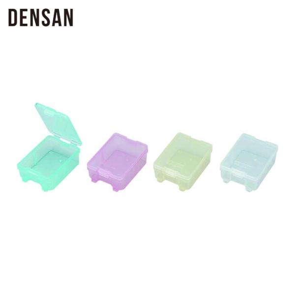DENSAN パーツケース(樹脂製)|特長:スケルトンパーツケース用の透明小箱です。 なか箱にパーツを入れたまま棚やレターケース、トレー等に保管し、必要なパーツだけを入れ替えて携帯できます。