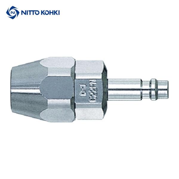 日東 ガス溶断用継手|特長:誤接続防止のため、酸素用と燃料ガス用のはめ合いサイズとスリーブ色を変え安全性を追求します。 本体はクロムメッキ仕様で耐食性に優れ、プラグには焼き入れを施し耐久性も向上します。