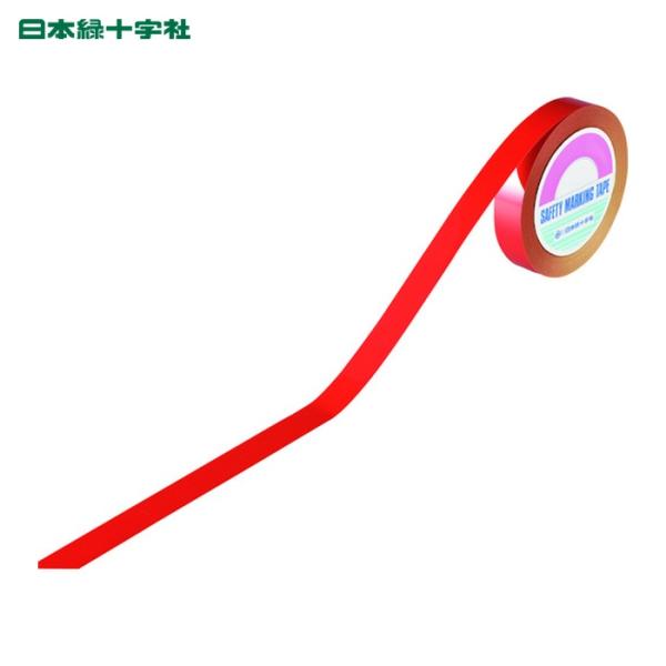緑十字 ラインテープ|特長:これまでの区域標示用テープと異なりはがした後、ノリ跡が残りにくい再はく離タイプのラインテープです。 表面にポリエステル加工が施されており耐久性に優れています。