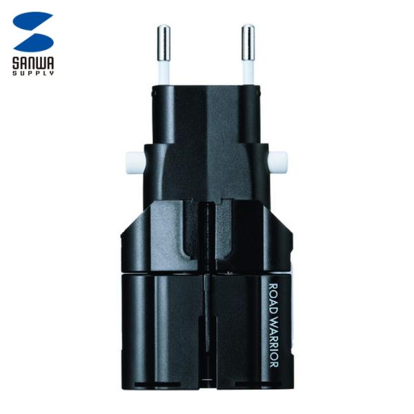 SANWA 変換アダプタ|特長:分割、合体、変形させることで、ほぼ全世界の一般電源用プラグ形状(9種類)158ヶ国に変換することが可能です。 付属のプラグキャップはアースピンを収納するカバーになり、より安心、安全にお使いいただけます。 新開...