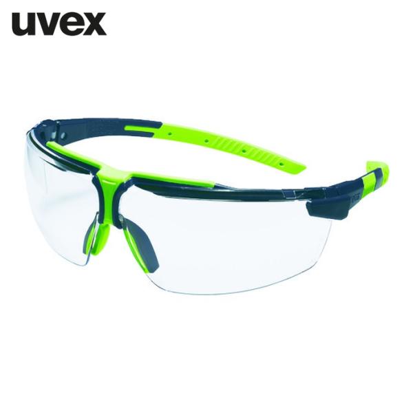 UVEX 二眼型保護メガネ(フィットタイプ)|特長:テンプル、ノーズパッドなど顔に触れる部分にソフト素材を使用して優れたフィット感を実現しています。