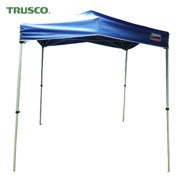 TRUSCO 集会用テント|特長:ワンアクション構造で、すぐに簡単に組み立てが可能な簡易テントです。 八角屋根構造のため、強度が高く、雨も溜まりにくいです。