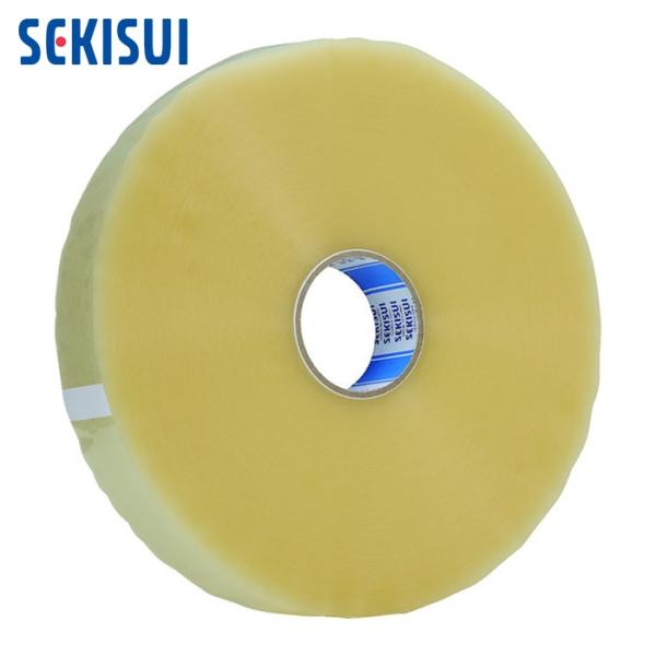 積水 自動封緘機用テープ|特長:無溶剤粘着剤を使用した環境配慮型のOPPテープです。 1500m巻なので封かん機でのご使用に最適です。