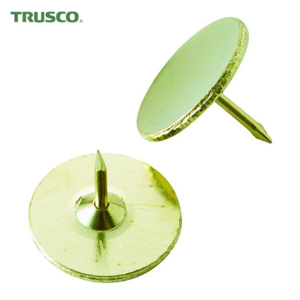 TRUSCO 画びょう|特長:ヘッド部分がへこんでおり、押しやすい形状になっています。